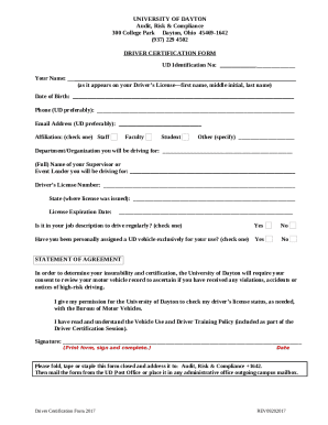 Driver Certification Online Agreement Doc Template | pdfFiller