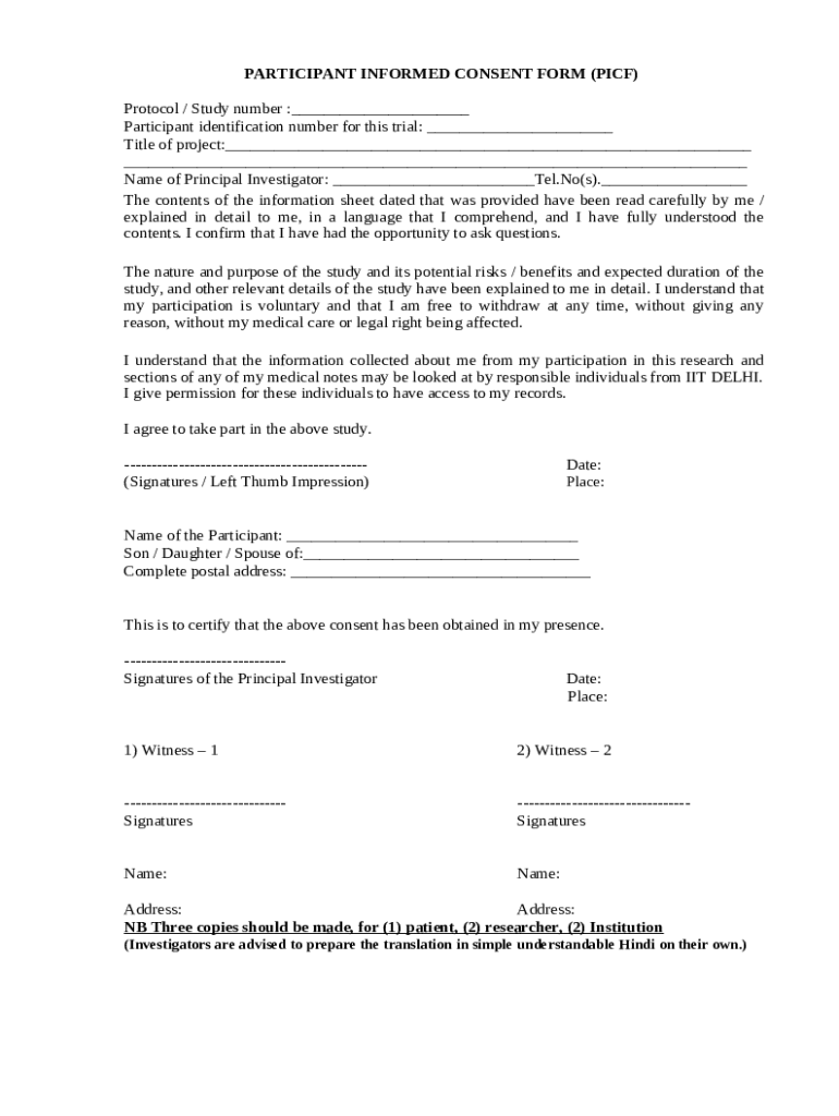Ined Consent Template - Research How 2 - web iitd ac Doc Template | pdfFiller