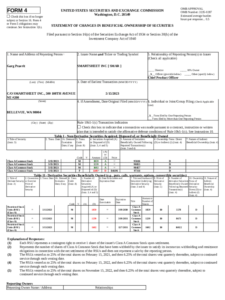 Restricted Stock Units (RSU) (Class A) Doc Template | pdfFiller