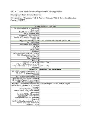 RBBP Preliminary Application ... Doc Template | pdfFiller