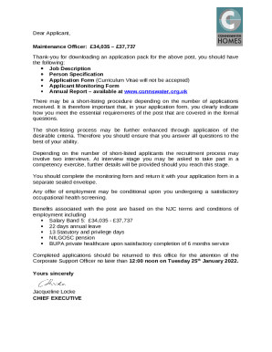 Thank-you for downloading an application pack for the above post, you ...