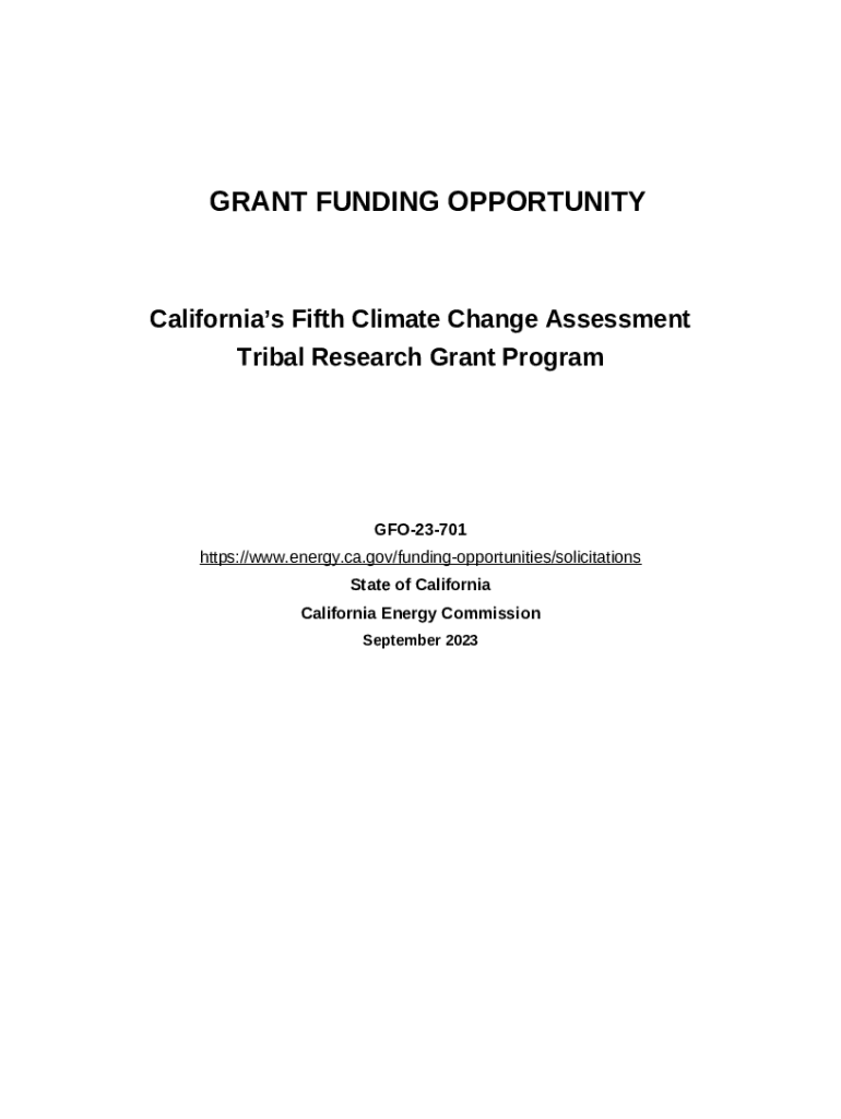Pre-Application Workshop - GFO-23-701California's Fifth ... Doc ...