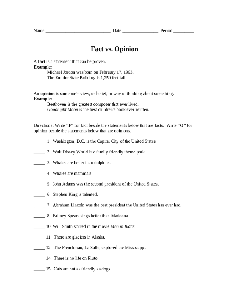 fact-and-opinion-worksheet 1 STEM.pdf - Name: Lanie D.... Doc Template ...