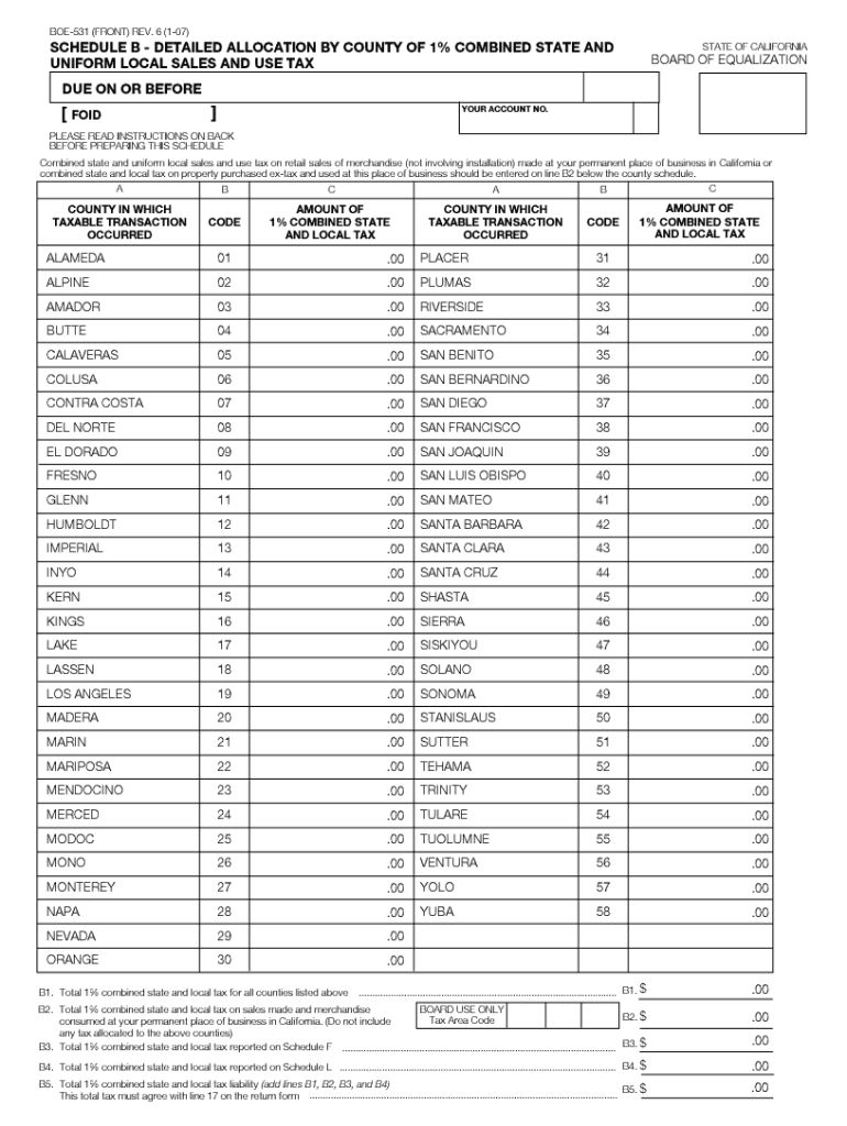 Fillable Online State, Local and District Sales and Use Tax Return with ...