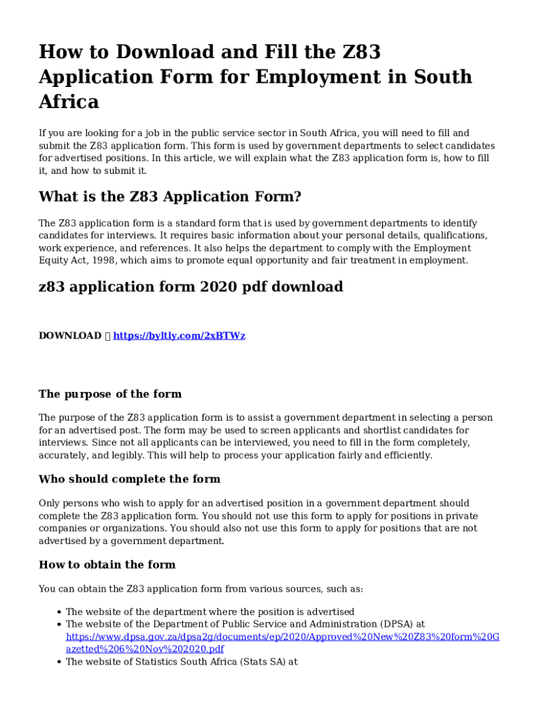 Fillable Online How To Fill New Z83 Form - Fill Online, Printable ... Fillable Online How To Fill New Z83 Form - Fill Online, Printable ...
