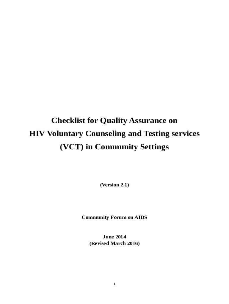 Application s and Guideline - Checklist of Quality ... Doc Template ...
