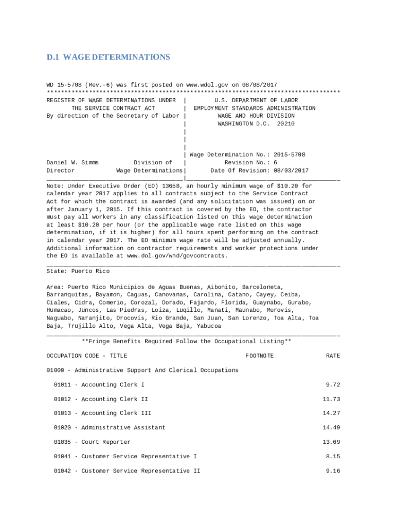 Wage Determinations Service Contract Act WD # 2015-5681 Doc Template ...