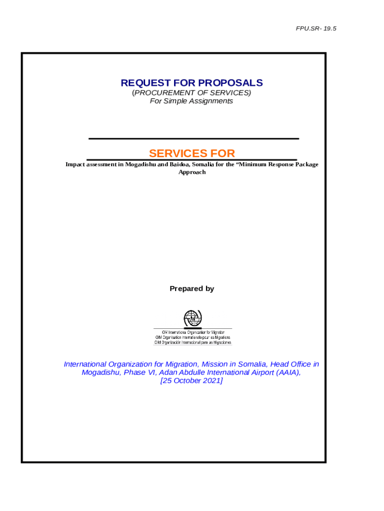 Draft Somalia RFSA MY APS Round For Public Comment. ... Doc Template ...