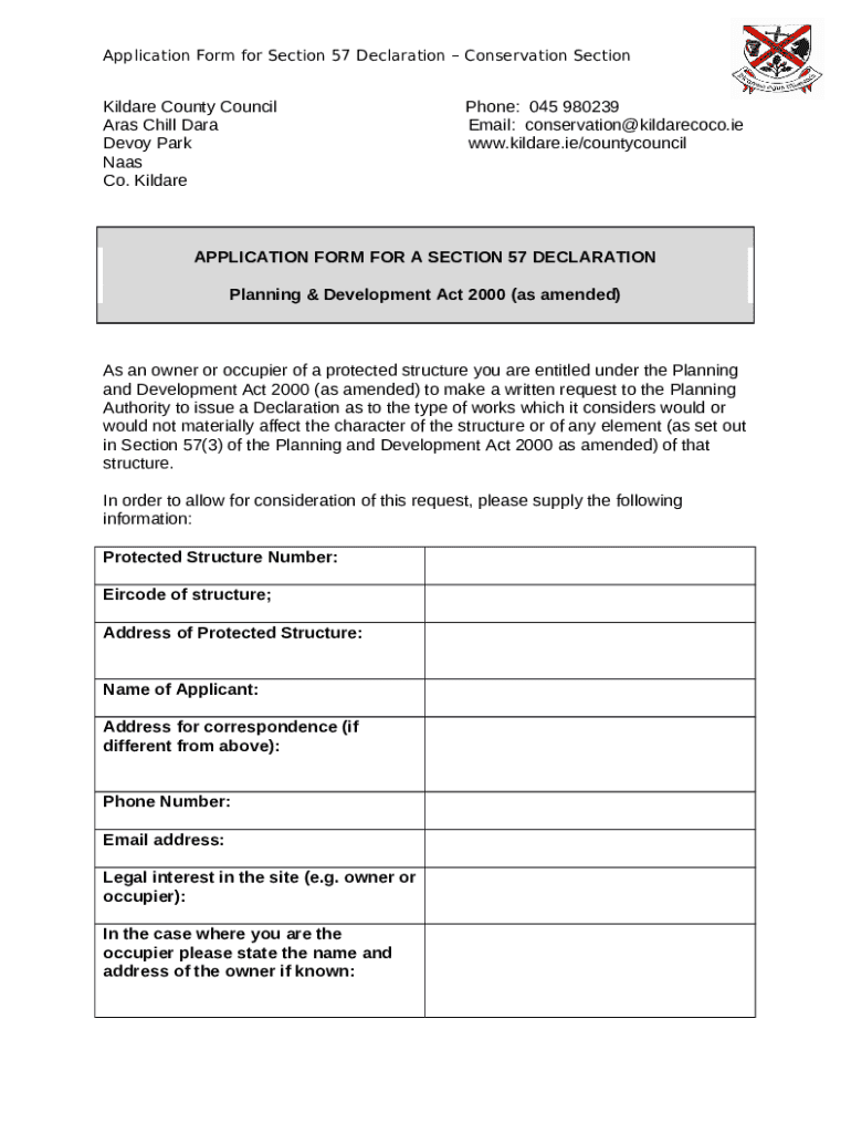 Section 57 Application (MS Word, 54KB) Doc Template | pdfFiller
