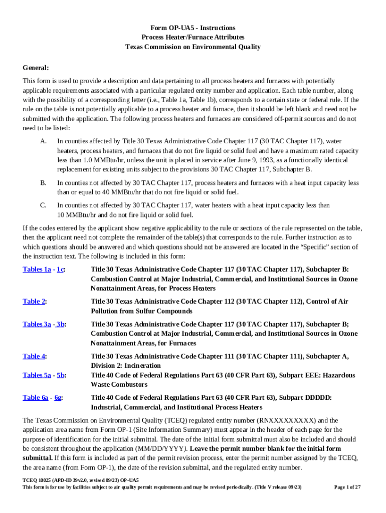 TCEQ-10025 (OP-UA5) - Fill Out, Sign Online and ... Doc Template | pdfFiller