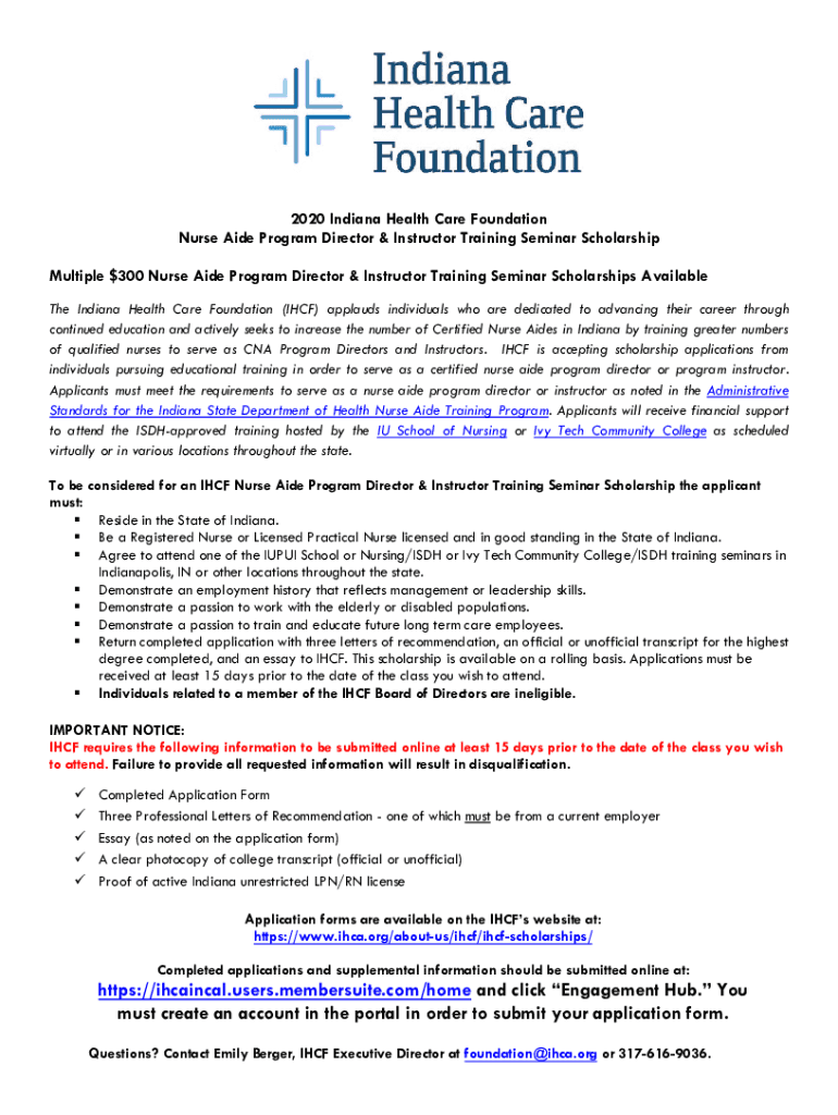 Fillable Online Certified Nurse Aide Program Director & Instructor Training Fax Email Print ...