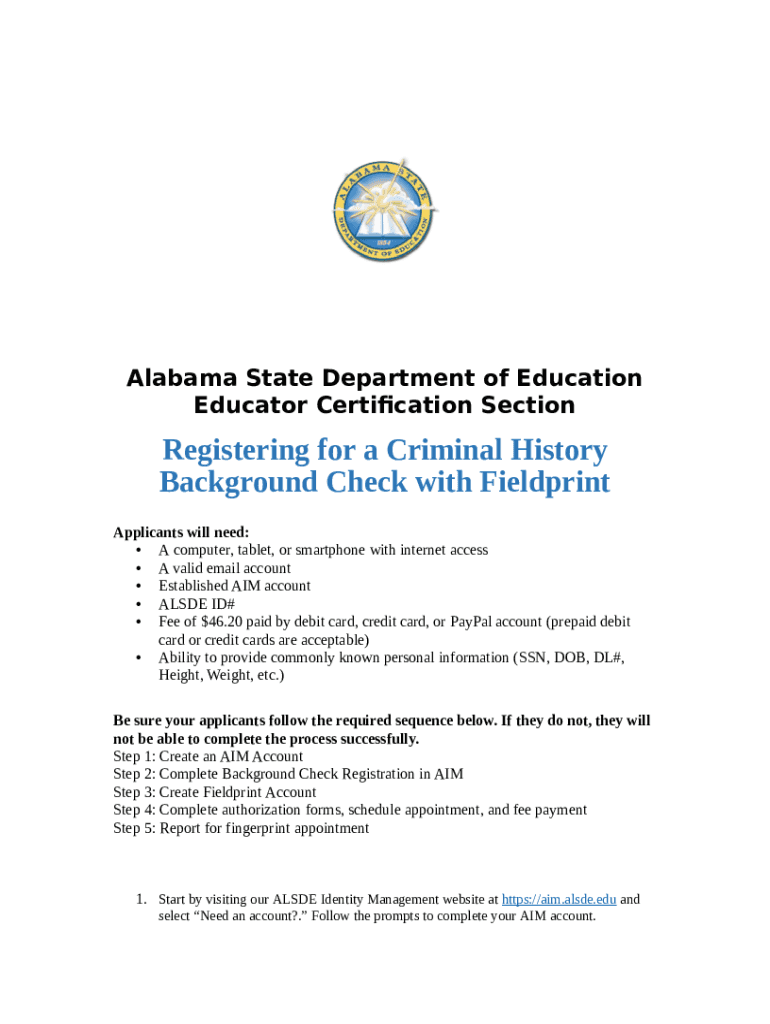 Instructions for Child Care Licensing Background Checks Doc Template ...