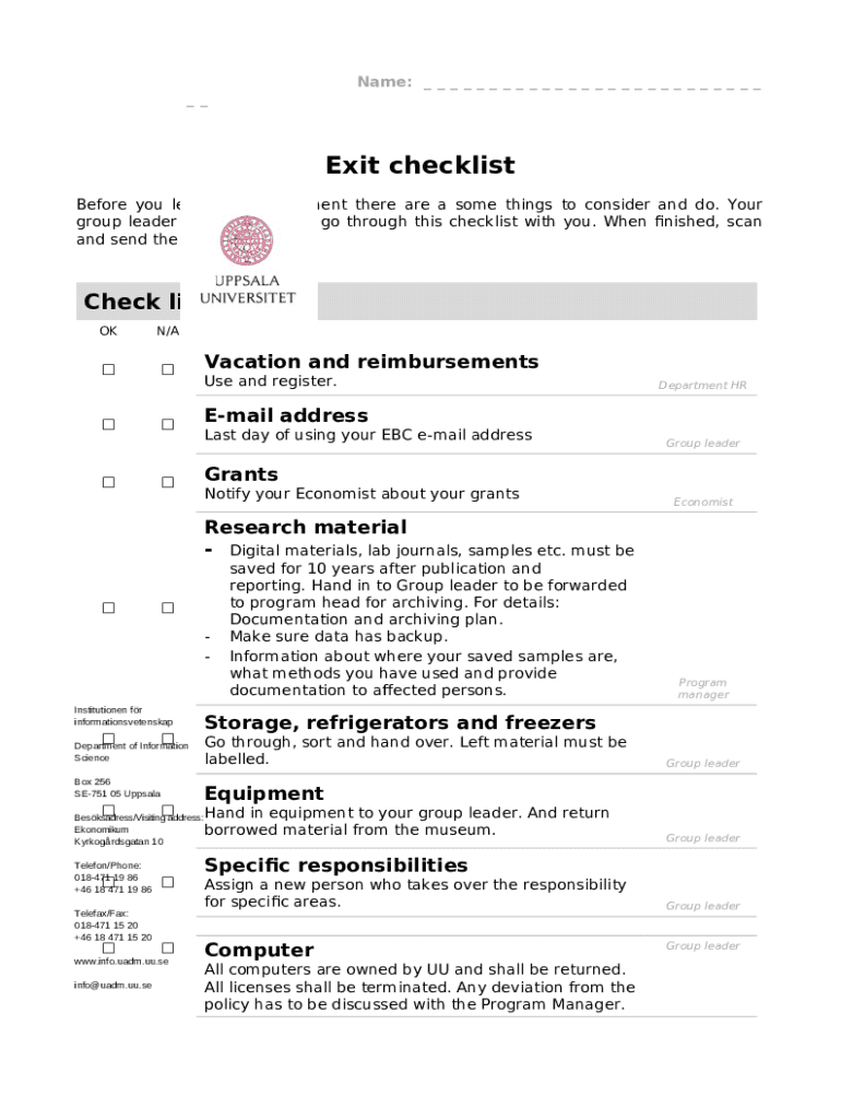 Offboarding checklist: 5 essential steps + free template Doc Template ...