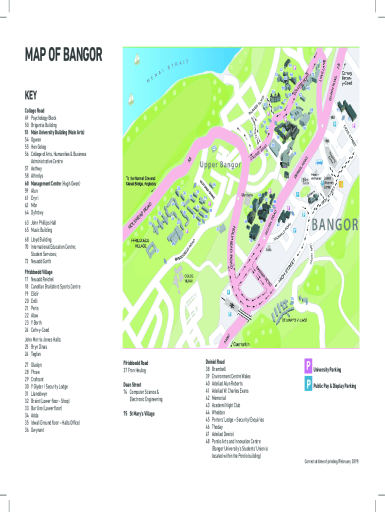 Fillable Online Main Arts Building, Bangor University - Google My Maps ...