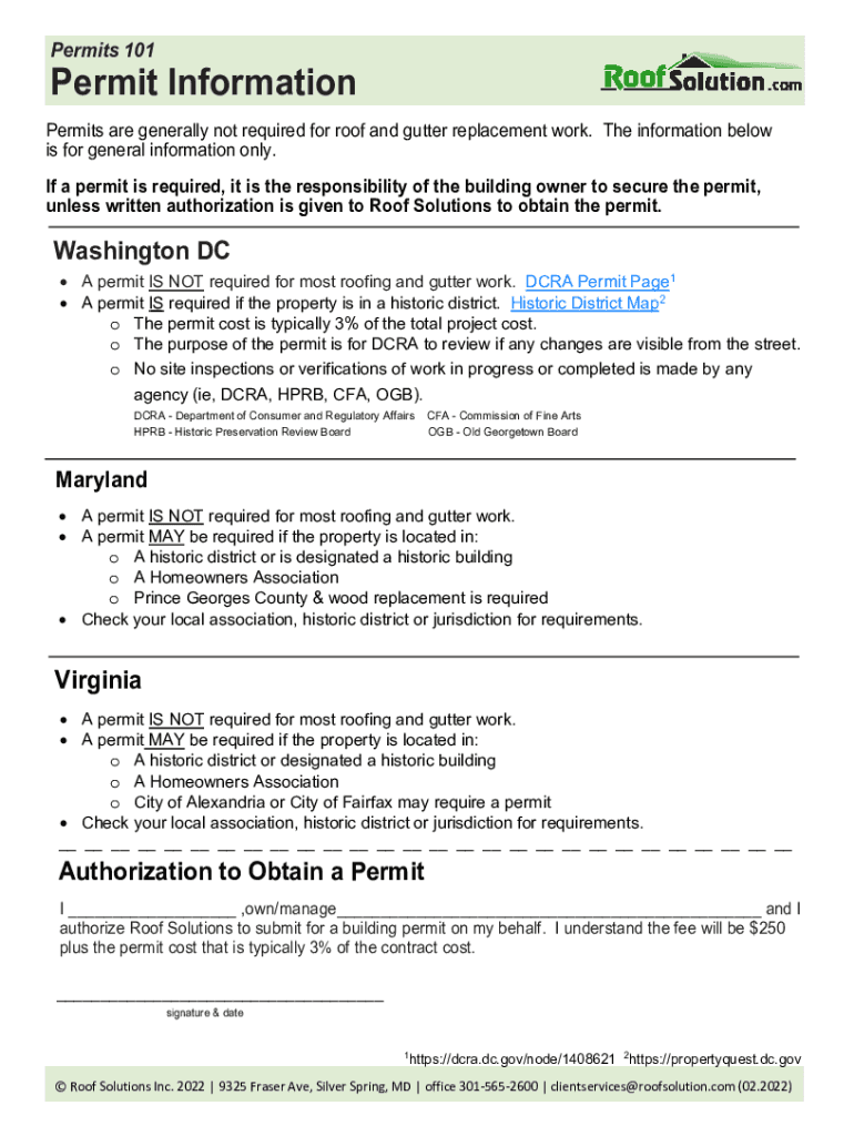 Fillable Online CONSTRUCTION TIP SHEET 0 Permits Required (Single ...