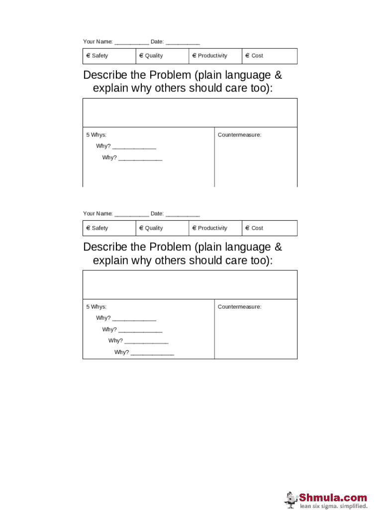 The 5 Whys Process We Use to Understand the Root ... Doc Template ...
