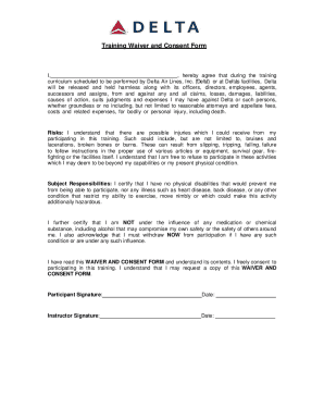 Fillable Online Training Waiver and Consent Form Fax Email Print ...