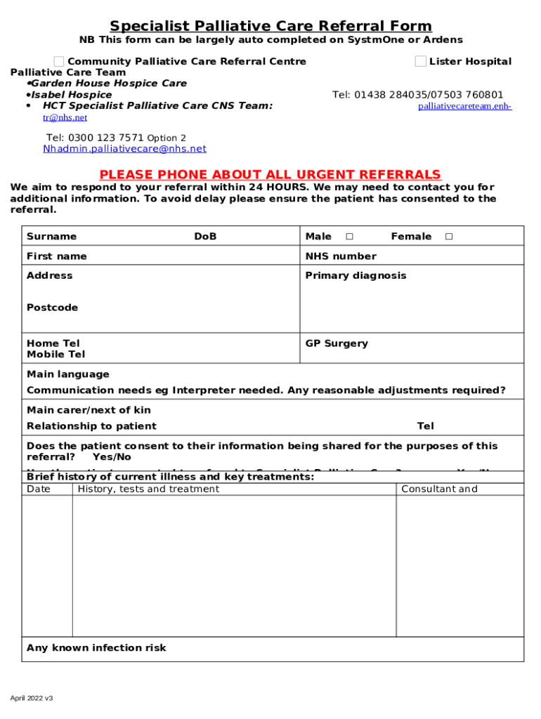End of Life & Palliative Care Doc Template | pdfFiller