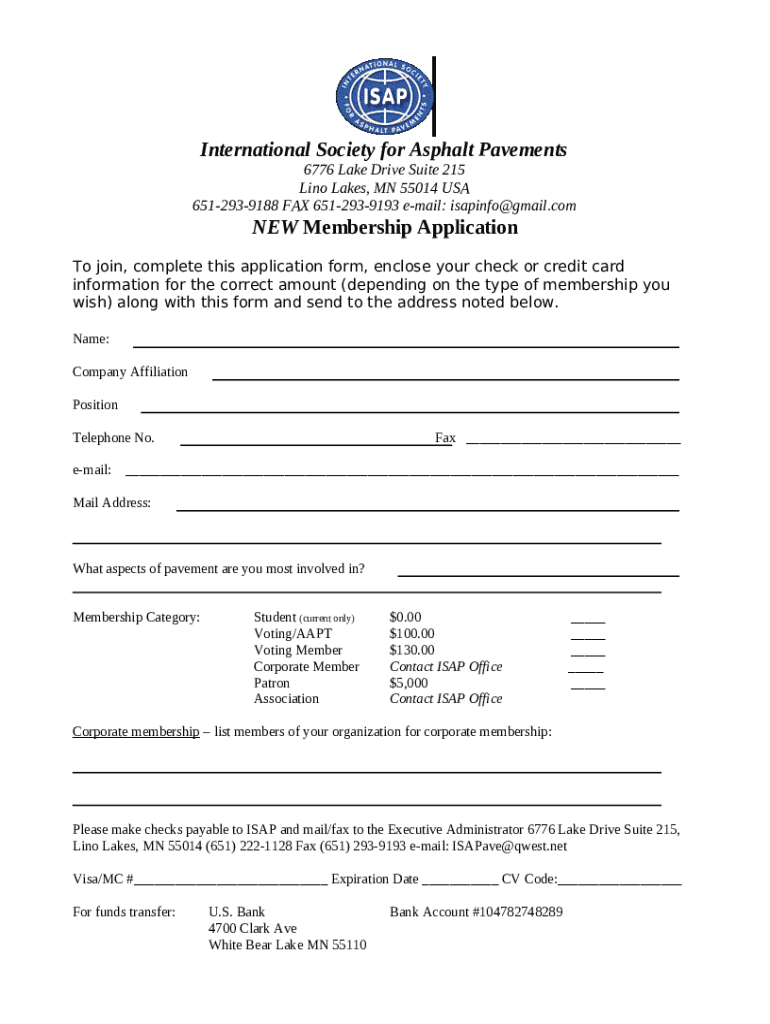 International Society for Asphalt Pavements (ISAP) Doc Template | pdfFiller