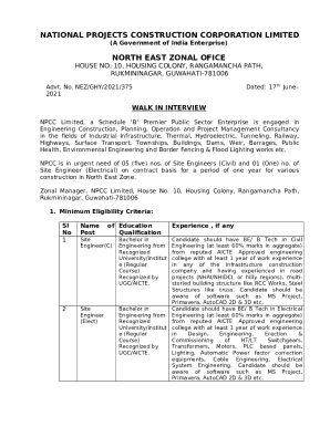 National Projects Construction Corporation Limited (NPCC ... - npcc gov Doc Template | pdfFiller
