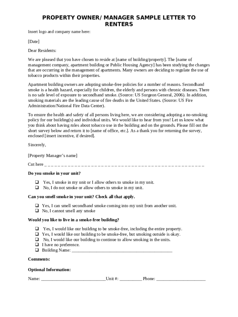 Complaint Letter to Property Manager (Free Template ... Doc Template ...