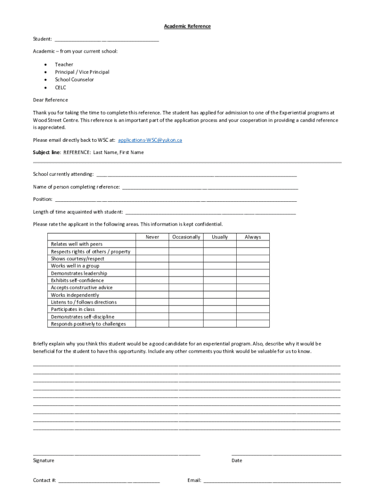 Fillable Online What Is an Academic Reference? (With Examples and Steps ...