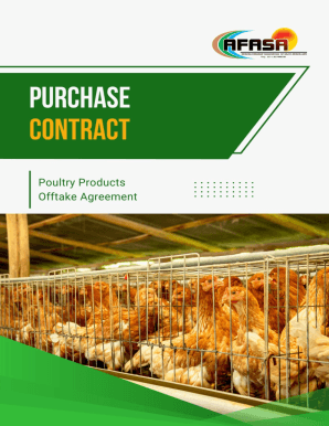 Fillable Online offtake agreement poultry products: layer chickens and ...