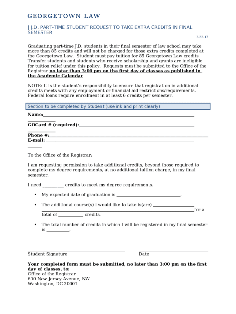 J.D. Part-Time Tuition Provision Doc Template | pdfFiller
