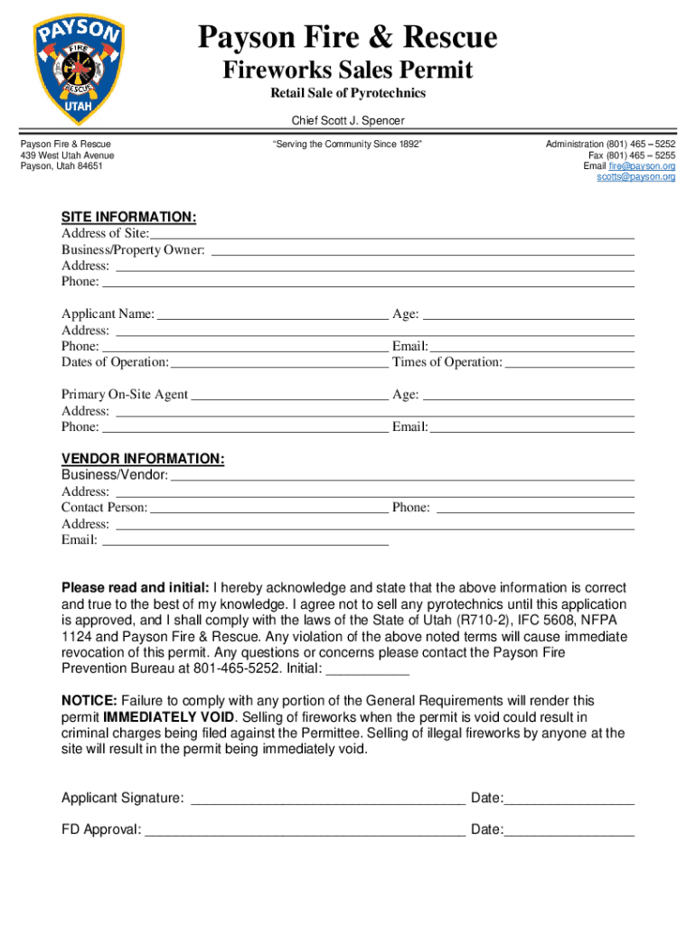 Fillable Online Payson home catches fire after neighbor's firework tips ...