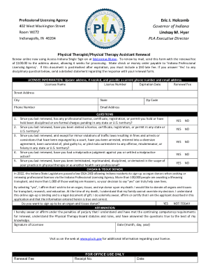 Fillable Online Generic PT Renewal Form - Donor Fax Email Print - pdfFiller