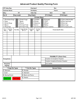 Fillable Online SAMPLE APQP Form.xlsm Fax Email Print - pdfFiller