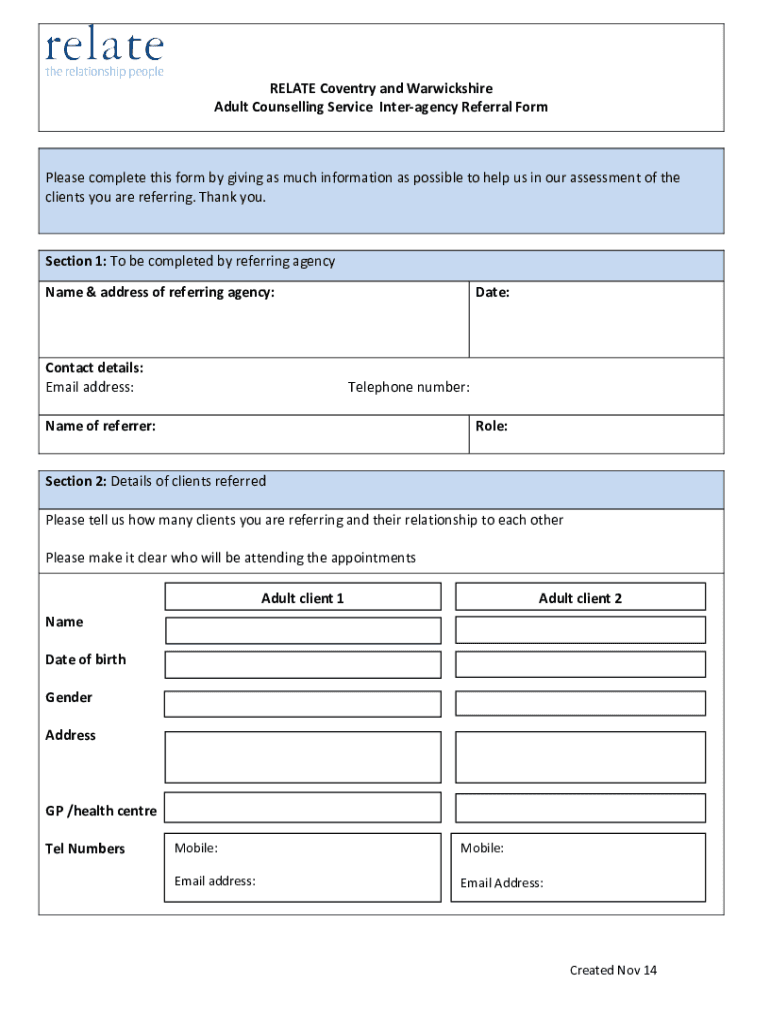 Fillable Online Adult-Services-inter-agency-referral-form- ... Fax ...