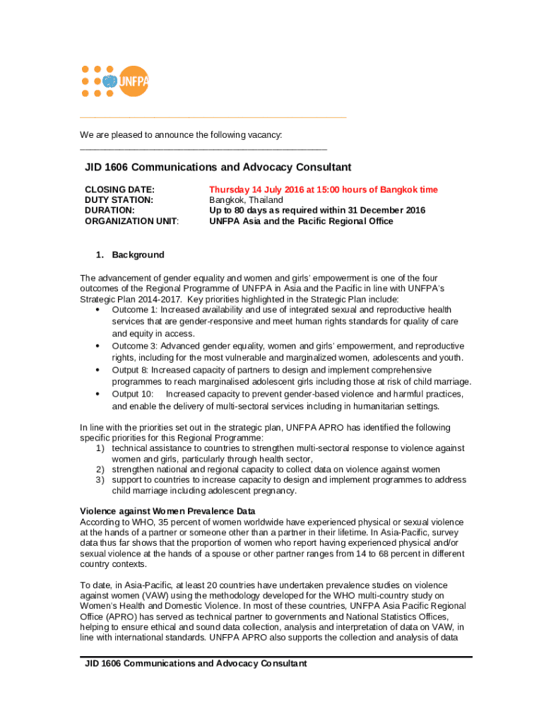 JOB PROFILE DESCRIPTIONS Doc Template | pdfFiller