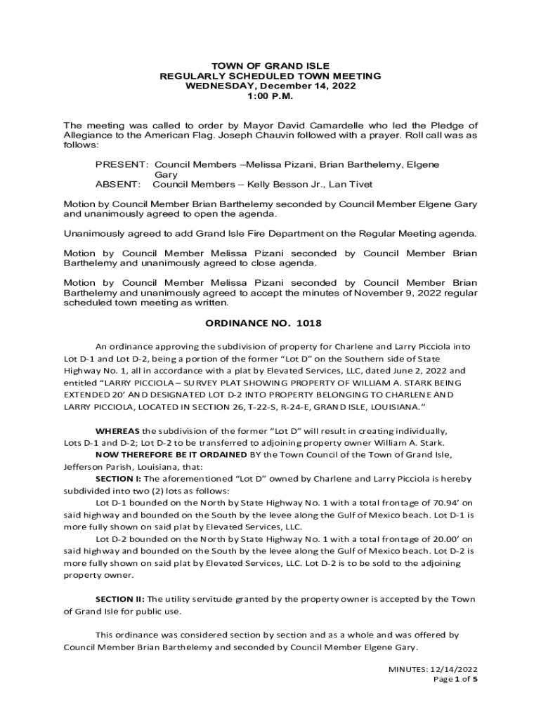 Fillable Online ORDINANCE NO. 1018 Fax Email Print - pdfFiller