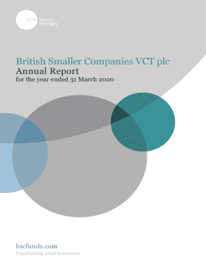 Fillable Online British Smaller Companies VCT PLC Annual Financial ...