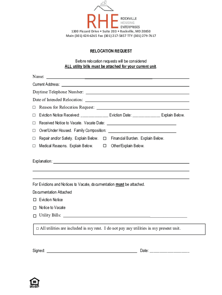 Fillable Online Request for Tenancy Approval (RFTA) - Rockville Housing ...