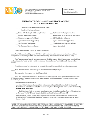 Fillable Online EMERGENCY RENTAL ASSISTANCE PROGRAM (ERAP ... Fax Email ...