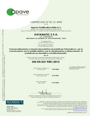 Compilabile Online Product & Service Certification - Apave Italy Fax ...