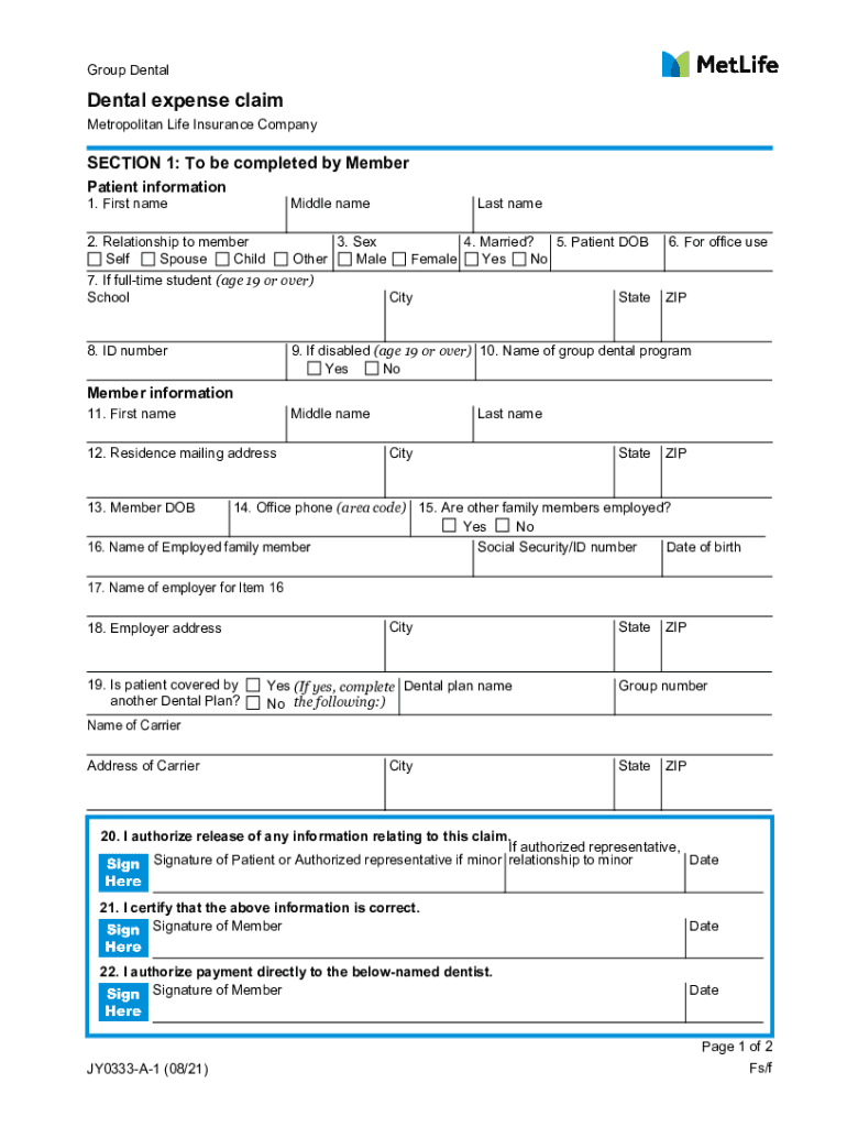 Fillable Online Dental Claim Form Pdf - Page 2 Fax Email Print - pdfFiller