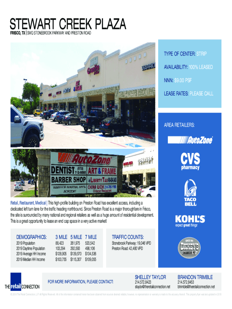 Fillable Online Frisco, TX Retail Space for Lease75 Properties Fax ...