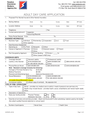 Fillable Online S1978-PL (5/12) ADULT DAY CARE APPLICATION SUPPLEMENT ...