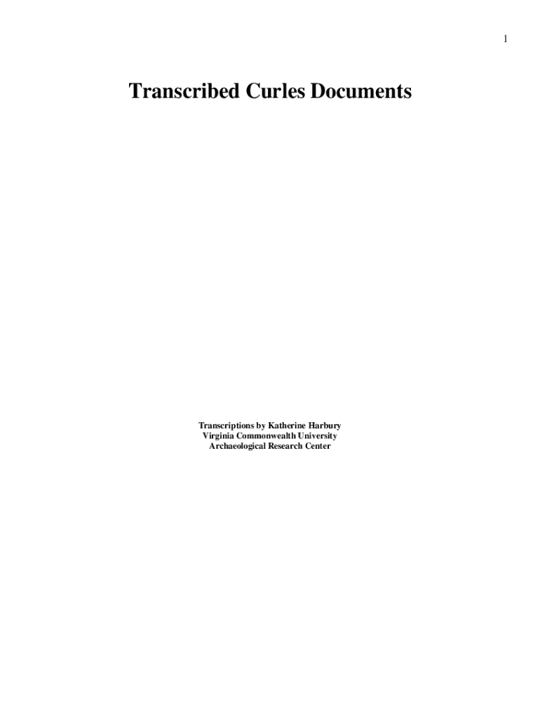 Fillable Online UTK ADD Archaeology data from Curles Neck Fax Email ...