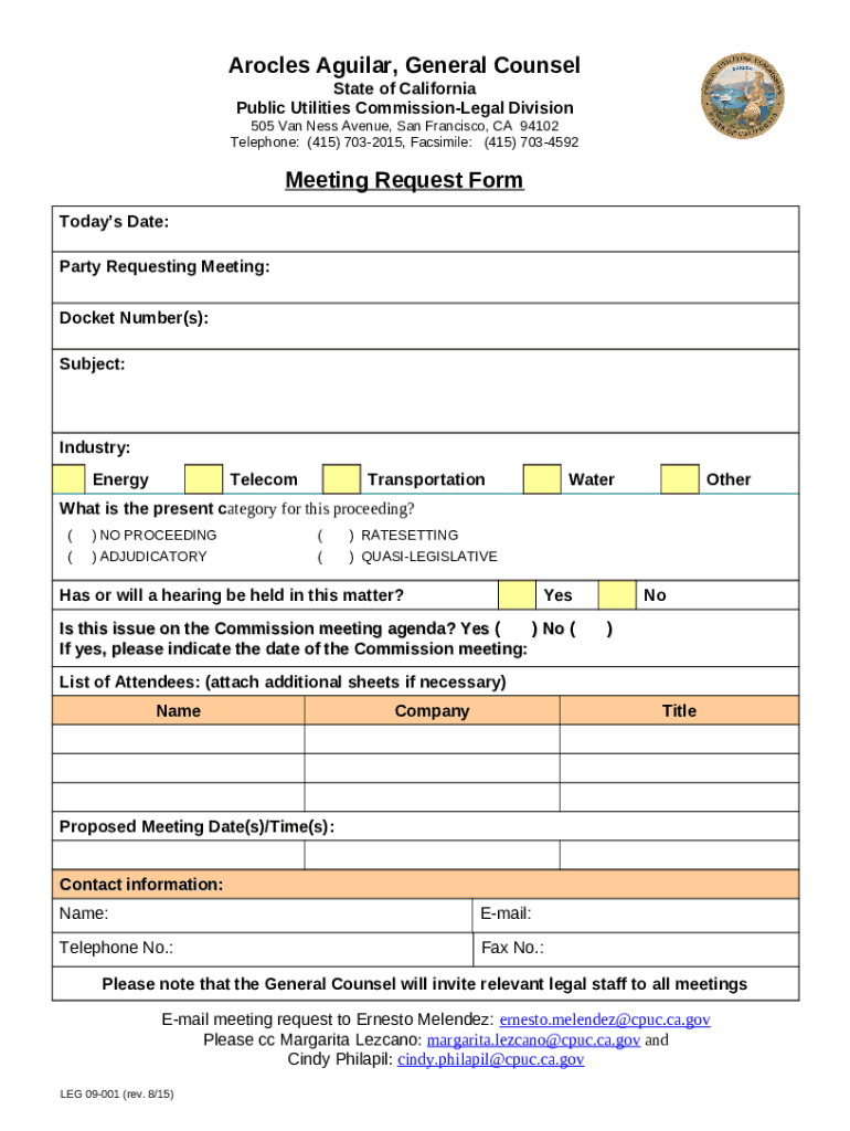 Meeting Request . Today s Date Doc Template | pdfFiller