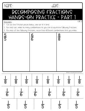Fillable Online Decomposing Fractions and Mixed Numbers: 4.NF.3 ...