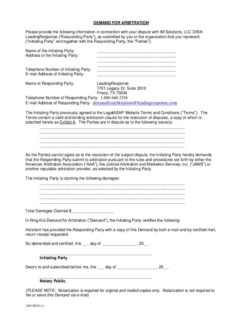 Fillable Online Model-Answer-to-ICC-Request-for-Arbitration.pdf Fax ...