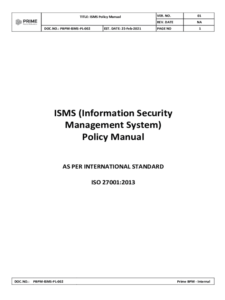 Fillable Online What is ISO 27001, The Information Security (ISMS) Standard Fax Email Print ...