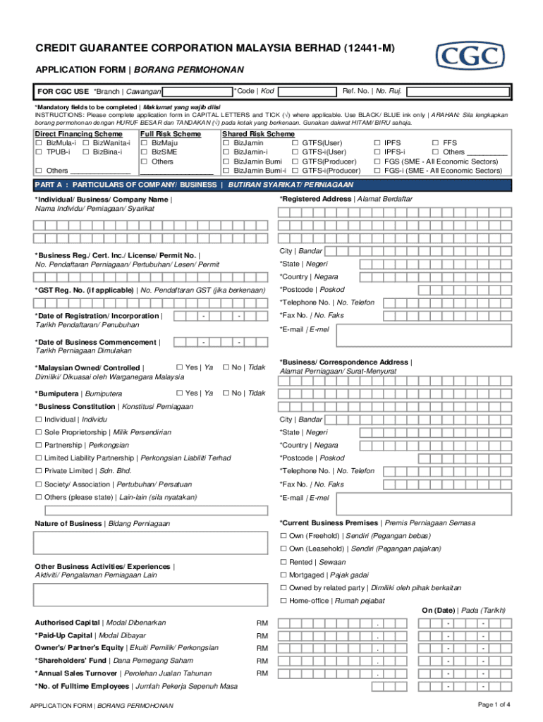 Fillable Online Borang Permohonan Cgc - Fill and Sign Printable Template Online Fax Email Print ...