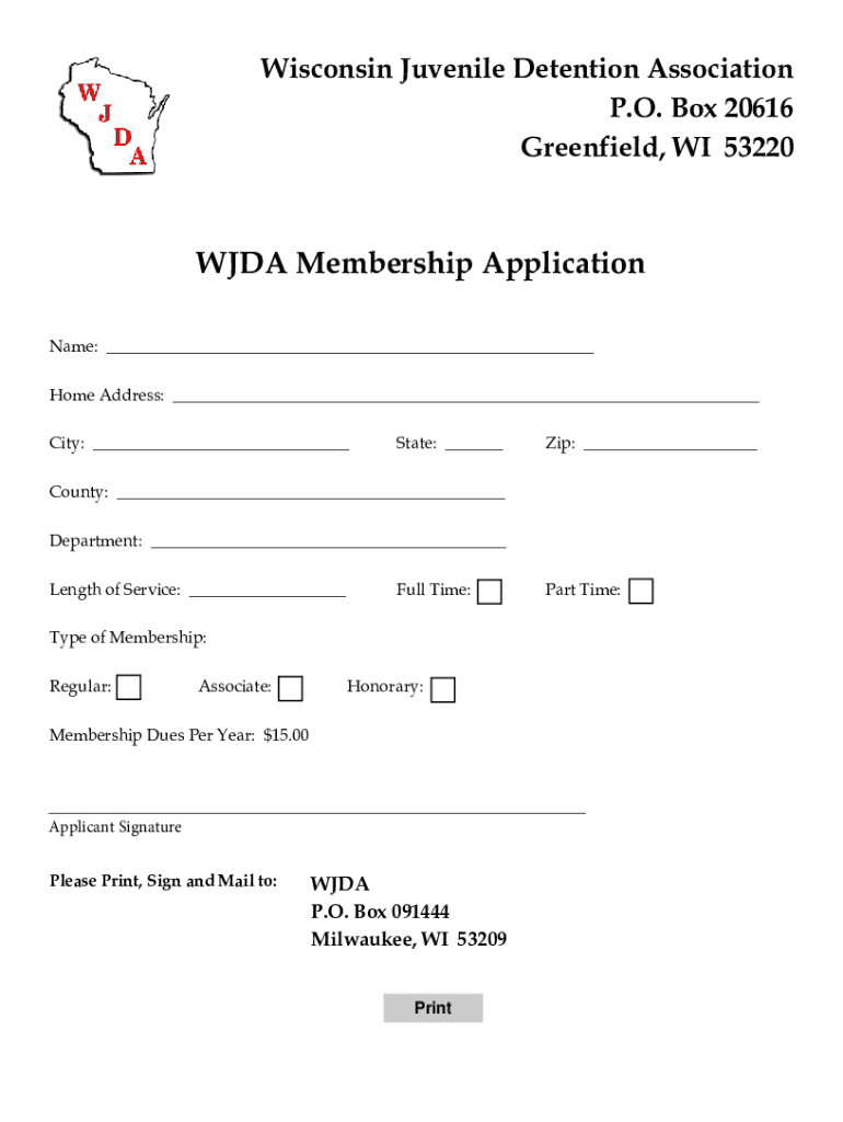 Fillable Online Division of Juvenile Corrections - WI DOC - Wisconsin ...