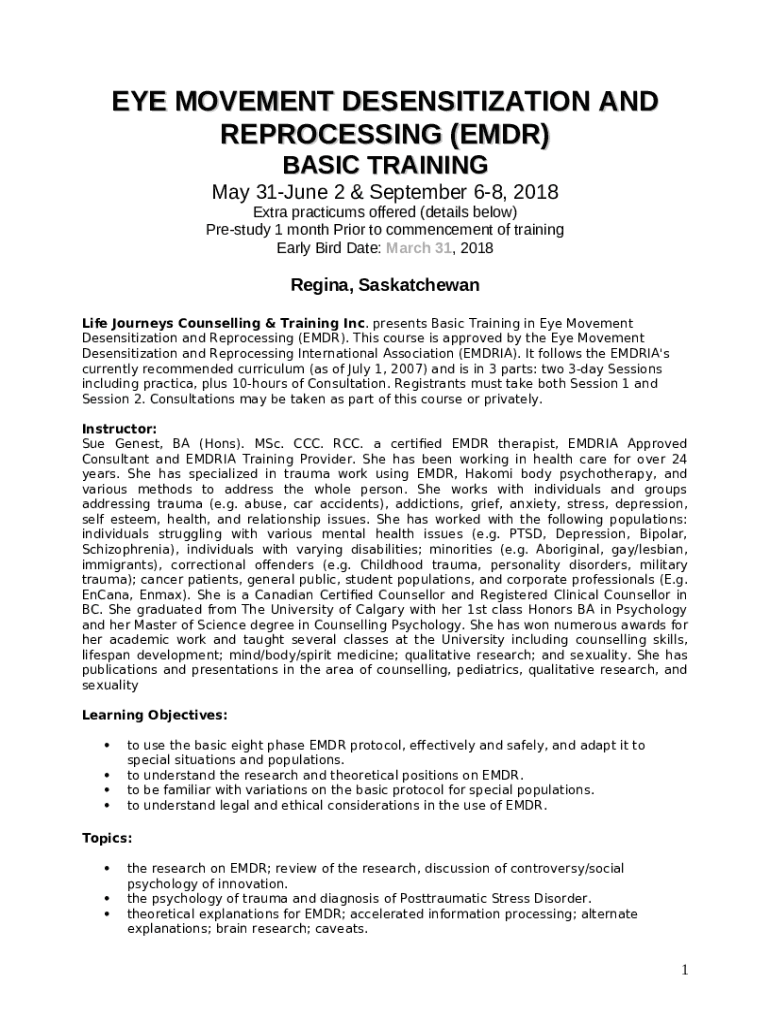 The Use of Eye-Movement Desensitization Reprocessing ... Doc Template ...