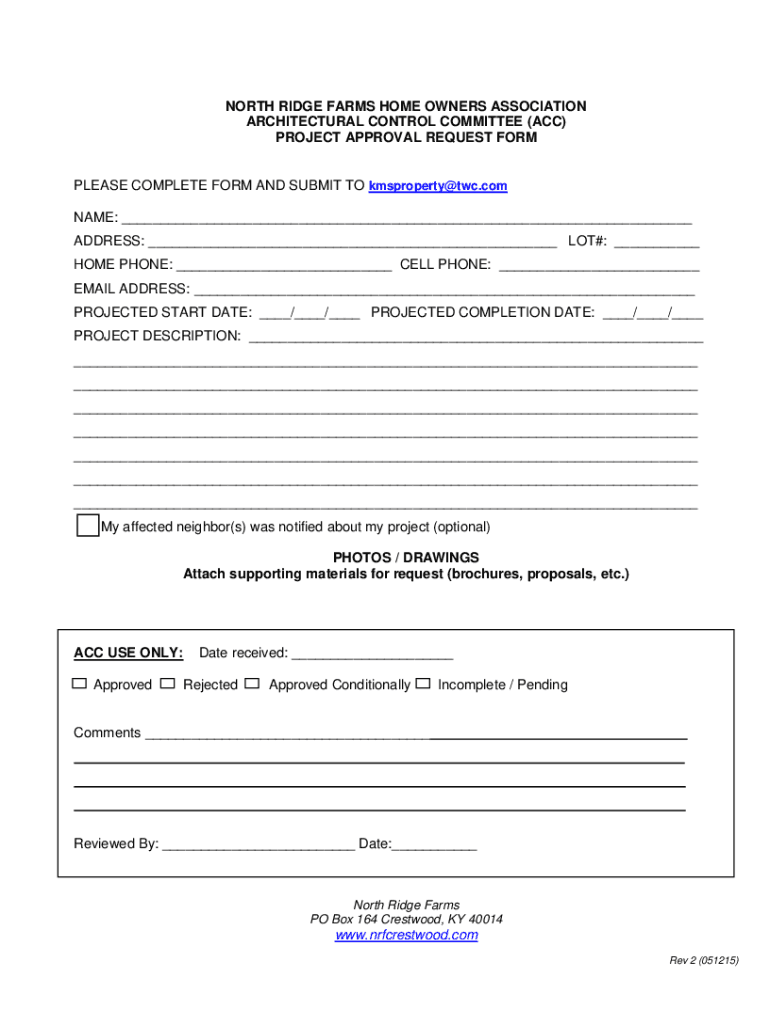 Fillable Online Architectural Review Application Approval Form Fax ...